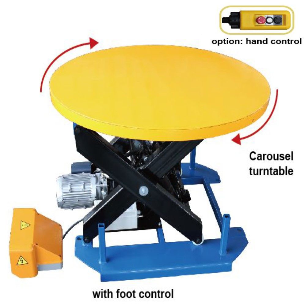 Stationary Lift Table With Carousel Turntable HRL Series | I-Lift ...
