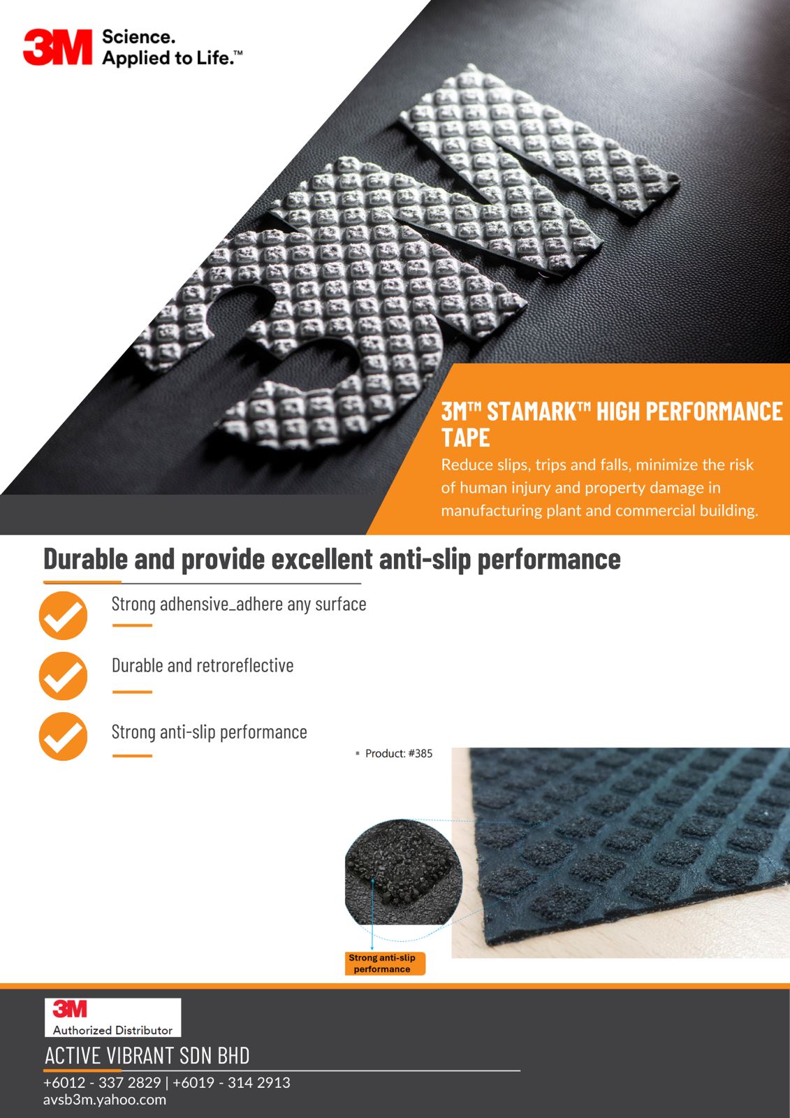 3M™ Stamark™ High Performance Tape | Active Vibrant Sdn. Bhd. | MY
