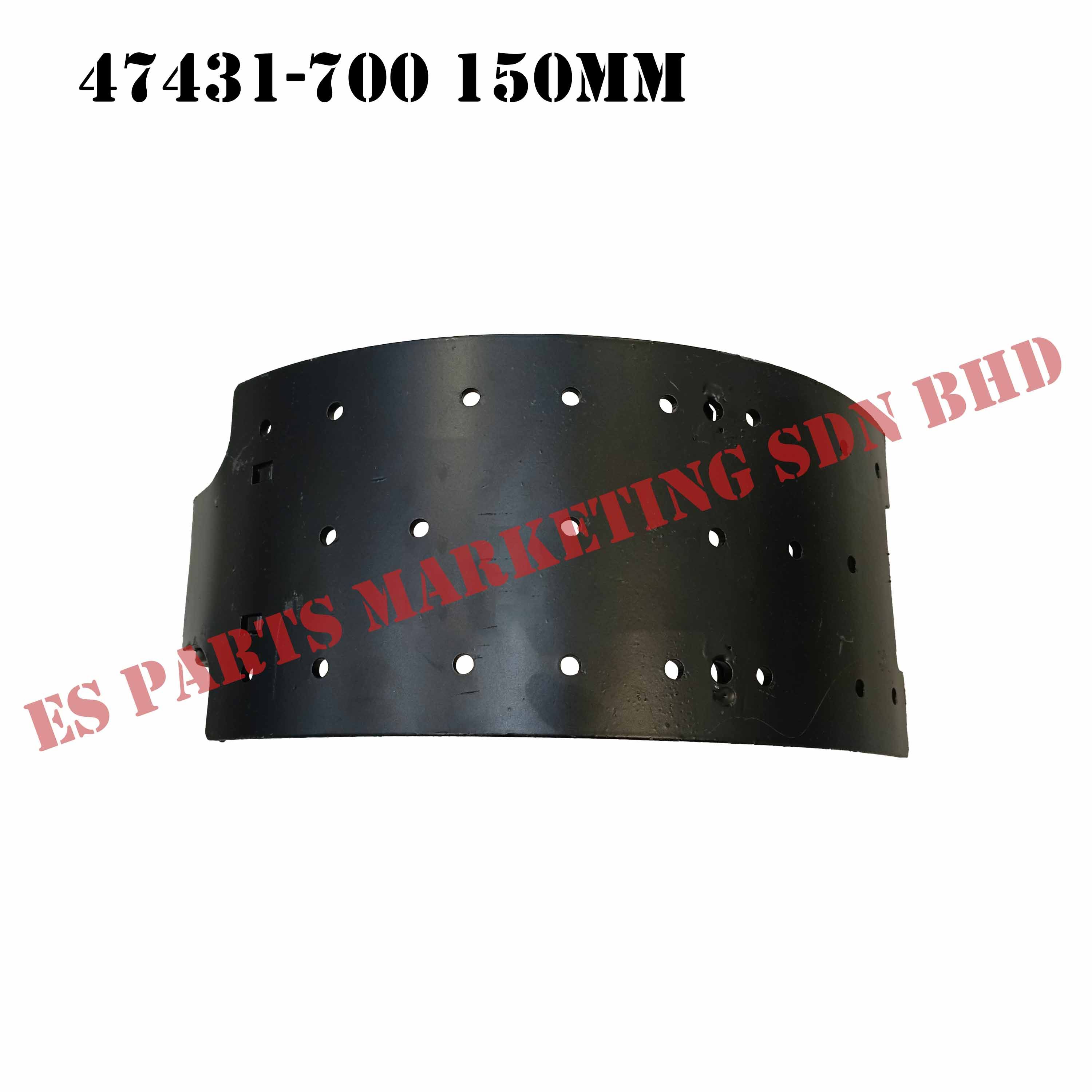 Hino 700 Auto 6" Metal Brake Shoe 150mm 47431-700 | ES Parts Marketing Sdn Bhd | MY