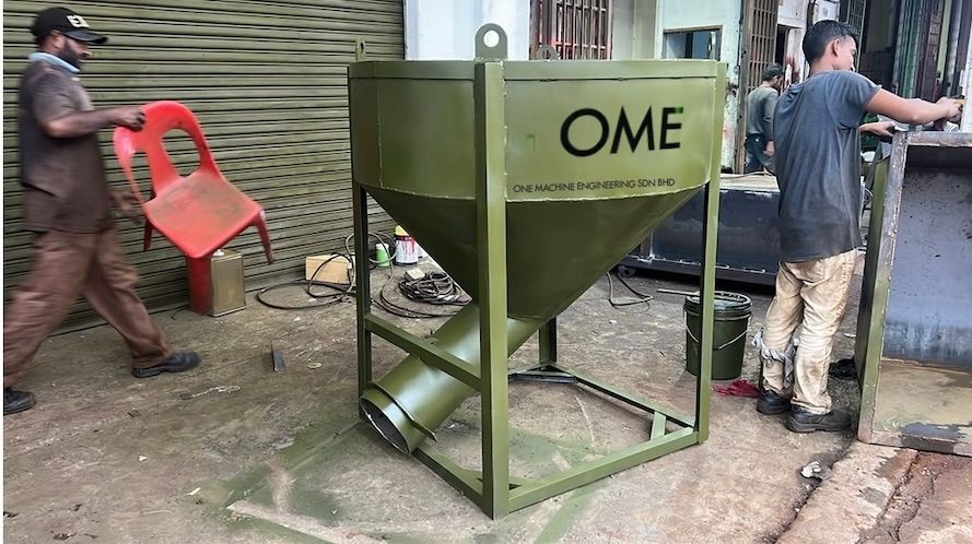 Concrete Bucket Round Type Side Discharge | One Machine Engineering Sdn ...