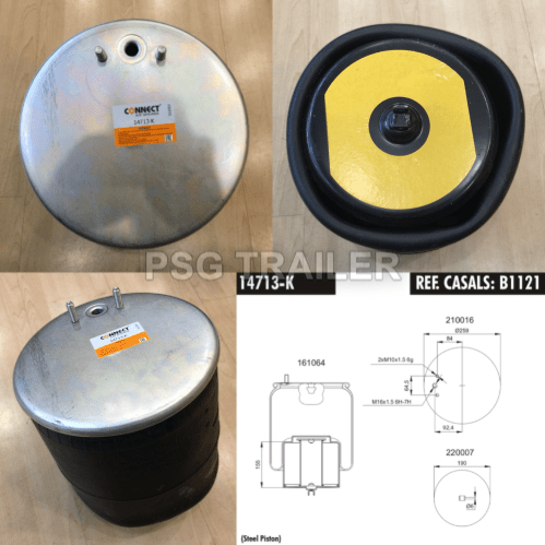 Volvo D10 Air Spring Frt Assy , 4713 N P02 TK , 14713 K | PSG Trailer ...