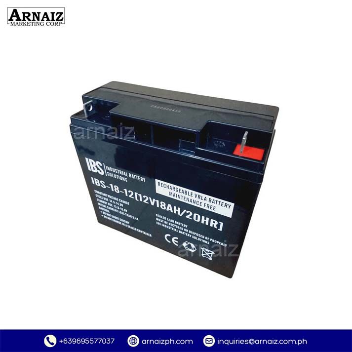 IBS-18-12 VRLA Battery (12V 18Ah) Sealed Lead-Acid Backup Power Battery ...