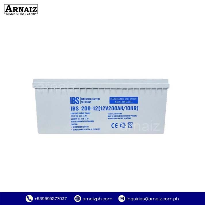 IBS-200-12 VRLA Battery (12V 200 Ah) Sealed Lead-Acid Industrial ...