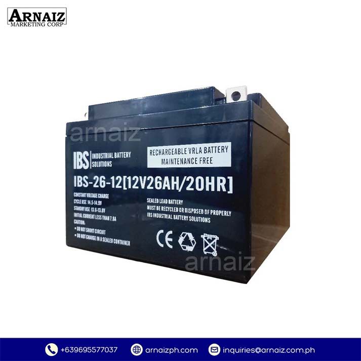 IBS-26-12 VRLA Battery (12V 26Ah) Sealed Lead-Acid Standby Battery ...