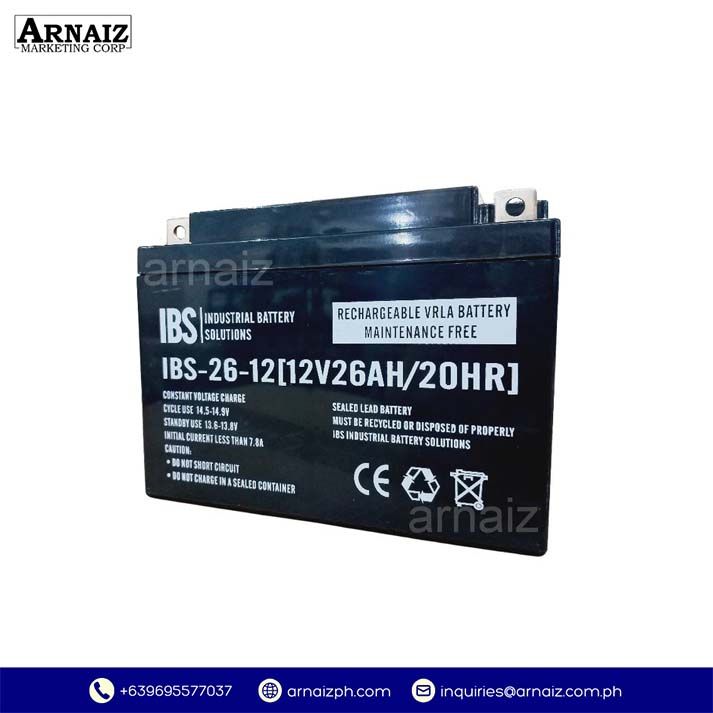 IBS-26-12 VRLA Battery (12V 26Ah) Sealed Lead-Acid Standby Battery ...
