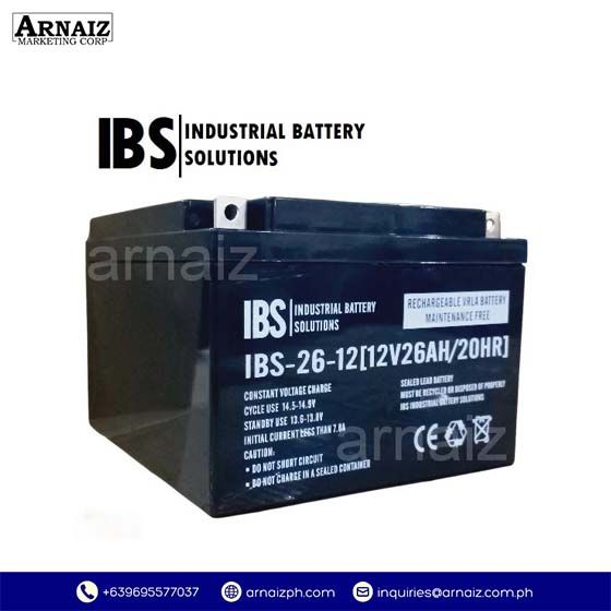 IBS-26-12 VRLA Battery (12V 26Ah) Sealed Lead-Acid Standby Battery ...