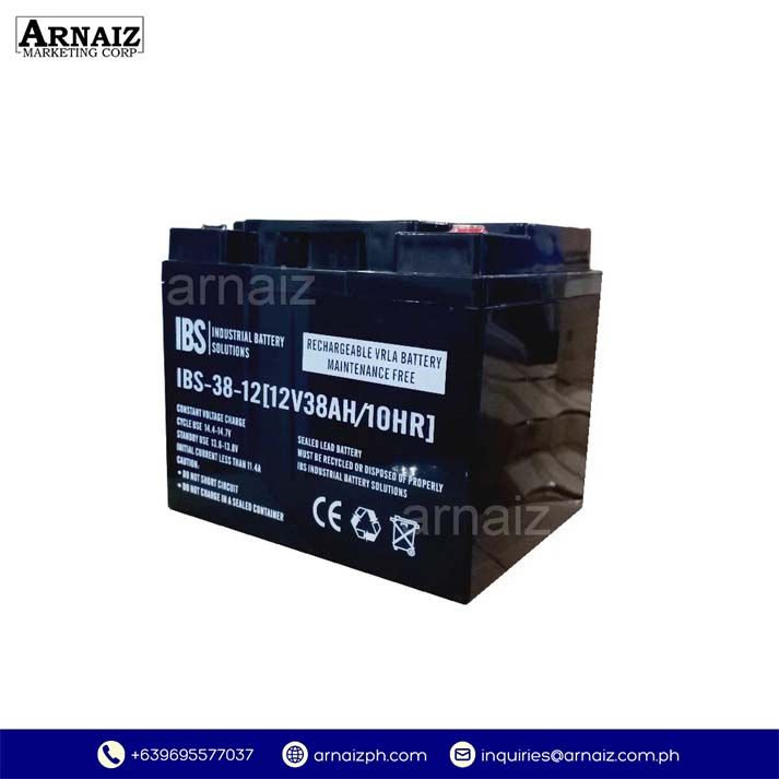 IBS-38-12 VRLA Battery (12V 38Ah) Sealed Lead-Acid Industrial Backup ...