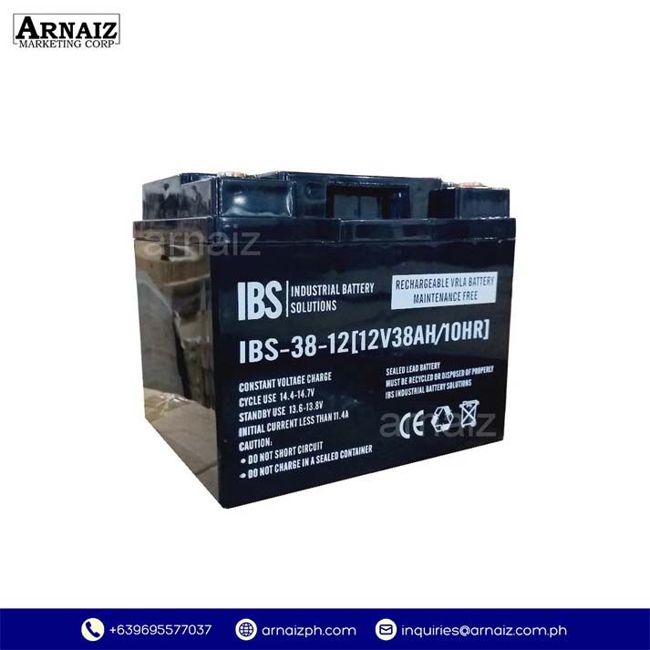 IBS-38-12 VRLA Battery (12V 38Ah) Sealed Lead-Acid Industrial Backup ...