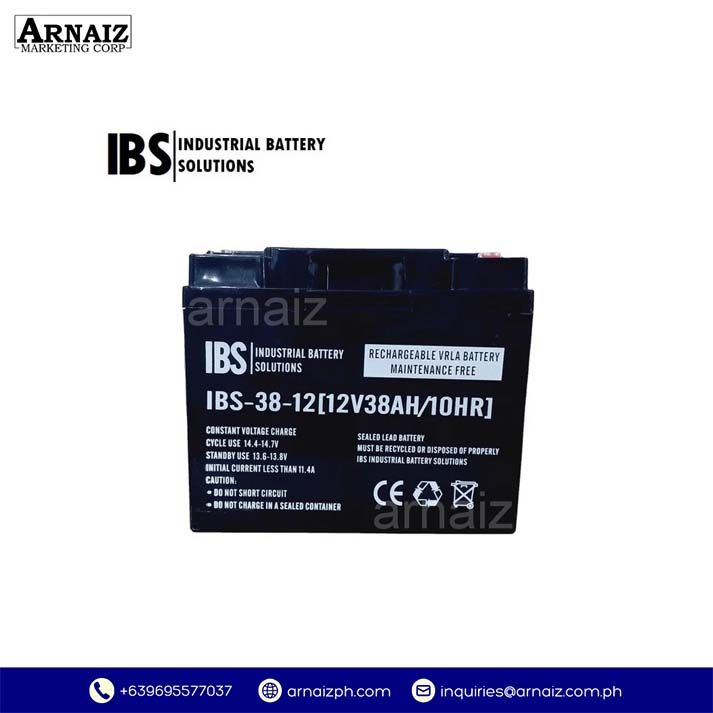 IBS-38-12 VRLA Battery (12V 38Ah) Sealed Lead-Acid Industrial Backup ...