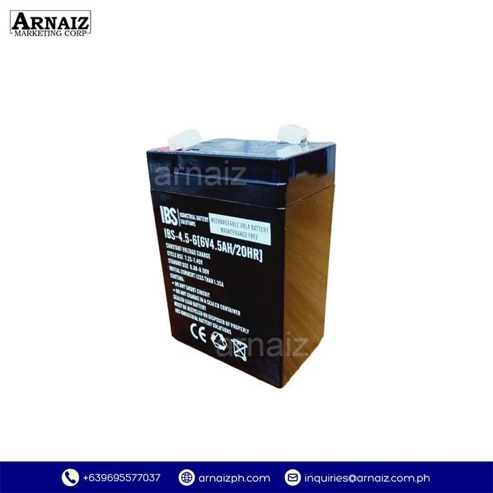IBS 4.5-6 VRLA Battery (6V 4.5Ah) Sealed Lead-Acid Standby Battery ...