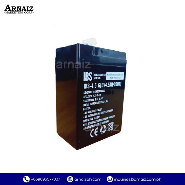 IBS 4.5-6 VRLA Battery (6V 4.5Ah) Sealed Lead-Acid Standby Battery ...