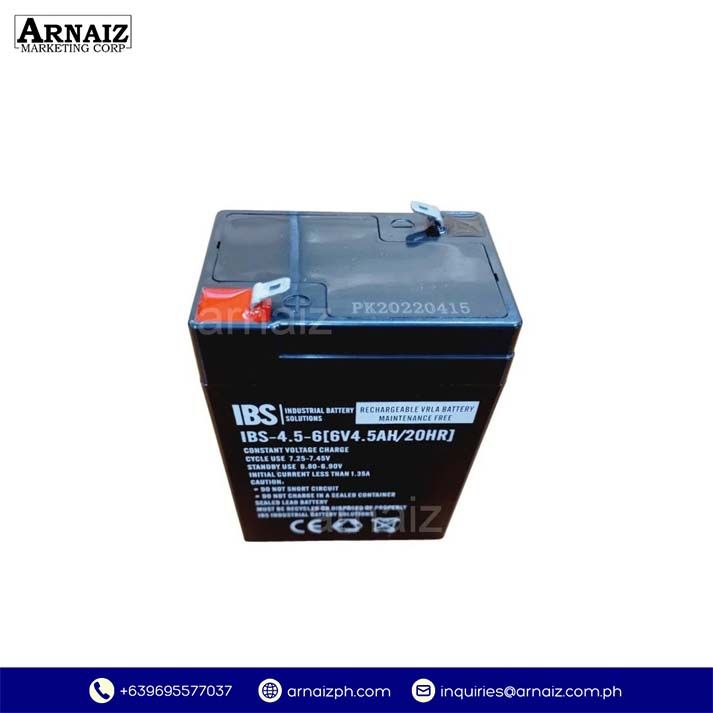 IBS 4.5-6 VRLA Battery (6V 4.5Ah) Sealed Lead-Acid Standby Battery ...