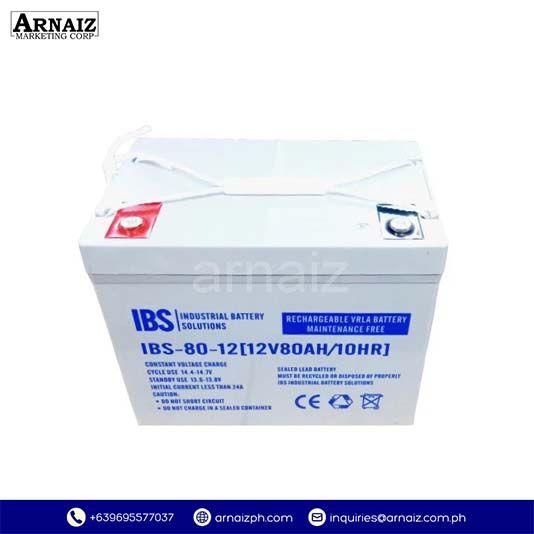 IBS-80-12 VRLA Battery (12V 80Ah) Sealed Lead-Acid Backup Power Battery ...