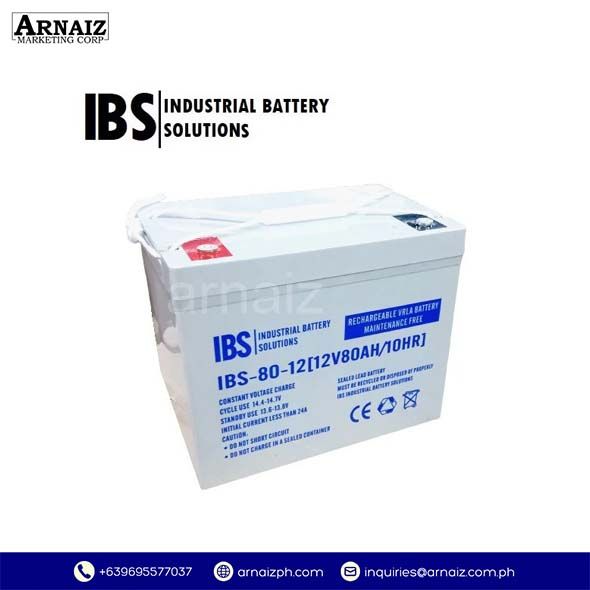 IBS-80-12 VRLA Battery (12V 80Ah) Sealed Lead-Acid Backup Power Battery ...