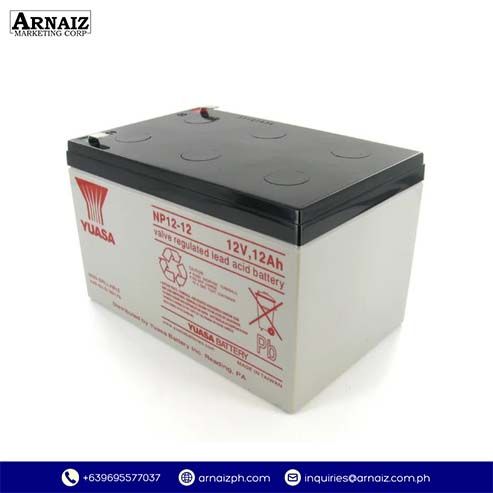 Yuasa NP12-12 VRLA Battery (12V 12Ah) Sealed Lead-Acid Backup Battery ...