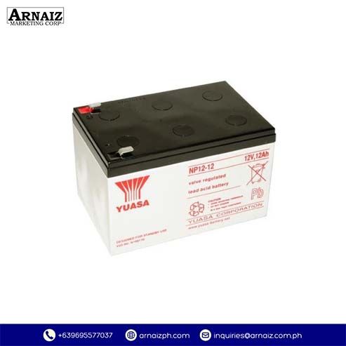 Yuasa NP12-12 VRLA Battery (12V 12Ah) Sealed Lead-Acid Backup Battery ...