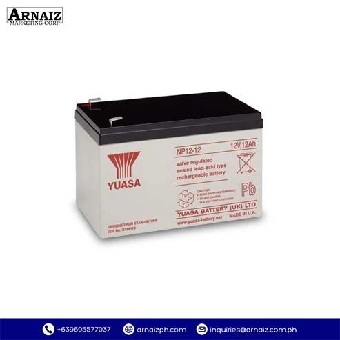 Yuasa NP12-12 VRLA Battery (12V 12Ah) Sealed Lead-Acid Backup Battery ...