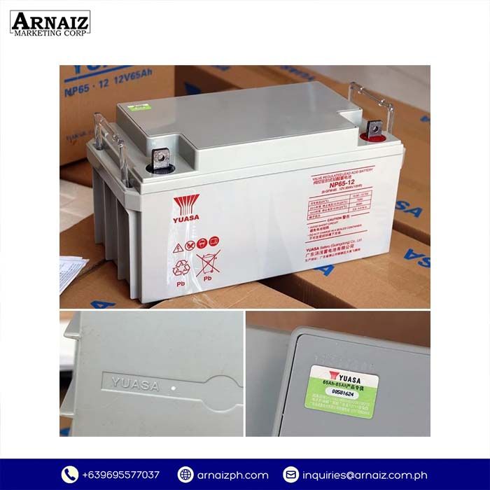Yuasa NP65-12 VRLA Battery (12V 65Ah) High-Capacity Industrial Battery ...