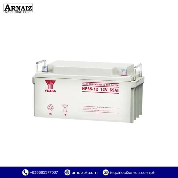 Yuasa NP65-12 VRLA Battery (12V 65Ah) High-Capacity Industrial Battery ...