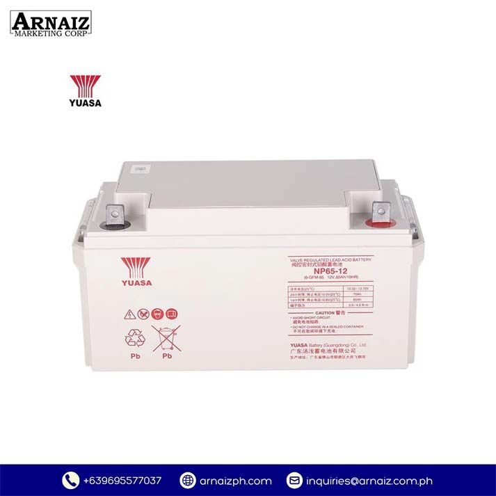Yuasa NP65-12 VRLA Battery (12V 65Ah) High-Capacity Industrial Battery ...