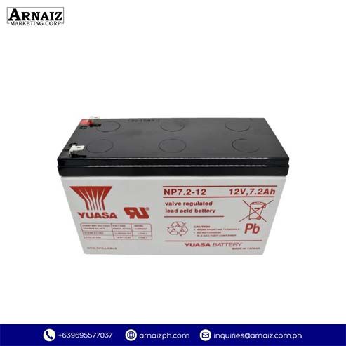 Yuasa NP7-12 VRLA Battery (12V 7Ah) Sealed Lead-Acid Backup Power ...