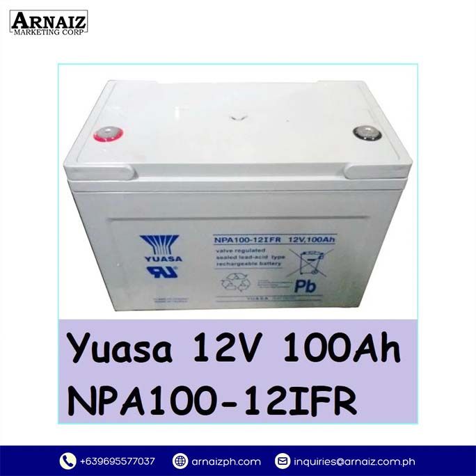 Yuasa NPA100-12IFR VRLA Battery (12V 100Ah) Industrial SLA Deep Cycle ...