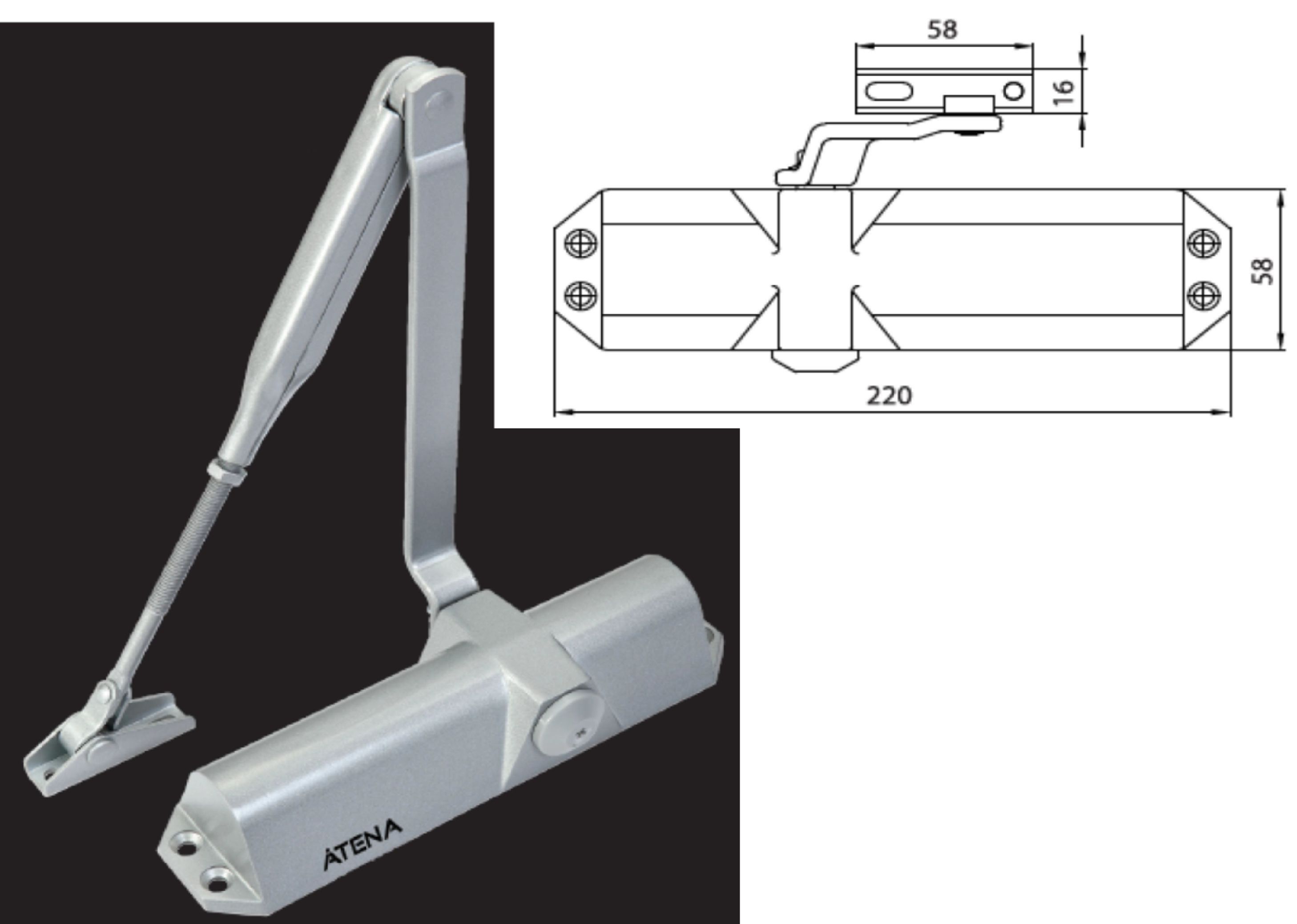 88 Exposed Door Closer with Regular Arm | Dor Ware Resources Pte Ltd | SG