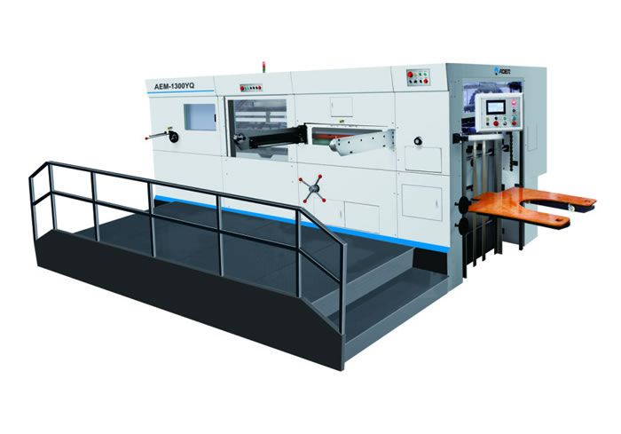 AEM-1300YQ Semi-automatic flat-bed die cutting machine with waste ...