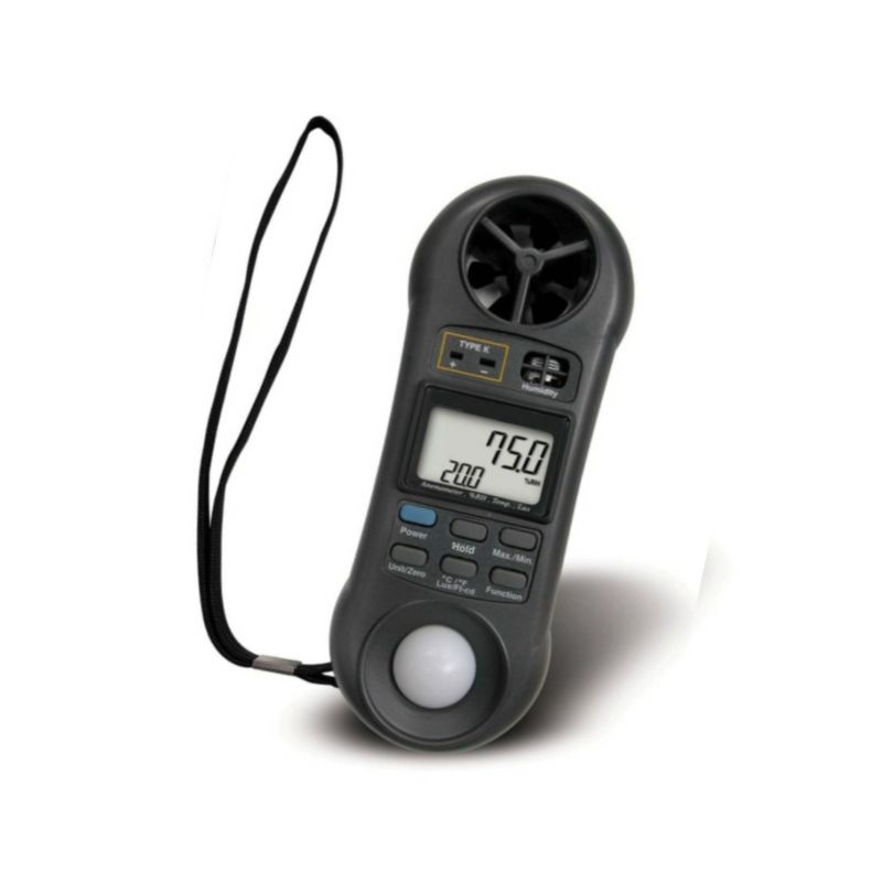 Lutron LM-8000A 4 in 1 Meter Anemometer, Humidity, Light & Type-K ...