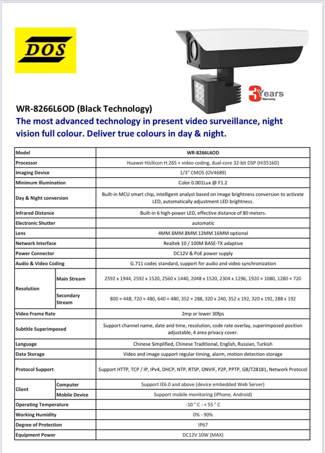 DOS CCTV security surveillance system | Sky Aero GSE LLP | SG